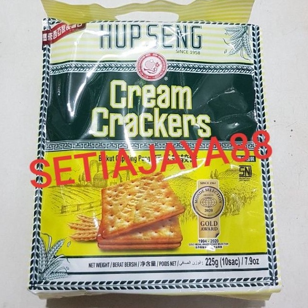 Jual HUP SENG CREAM CRACKERS SACHET 225 GRAM/BISKUIT ASIN | Shopee ...