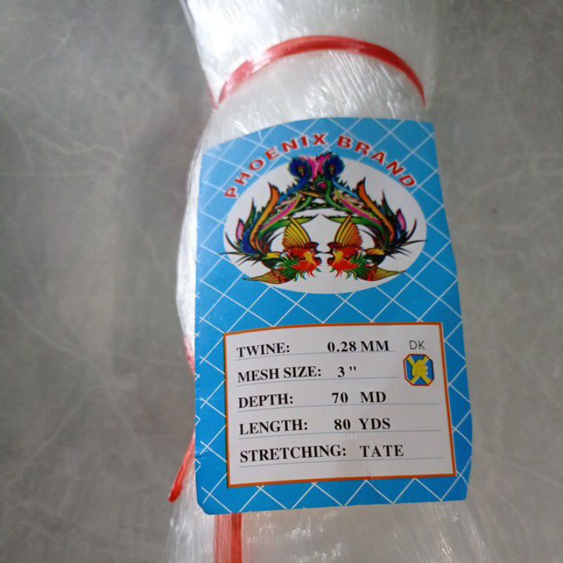 Jual Jaring ikan 0.28 3 inchi 70md/80yds tate jaring udang lobster ...