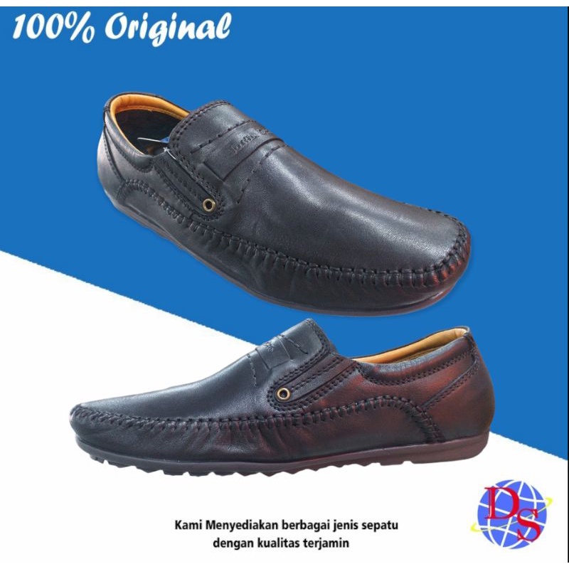 Jual Sepatu Pantofel Pria Formal Loafers Justin Otto Lexus 1982 Hitam ...