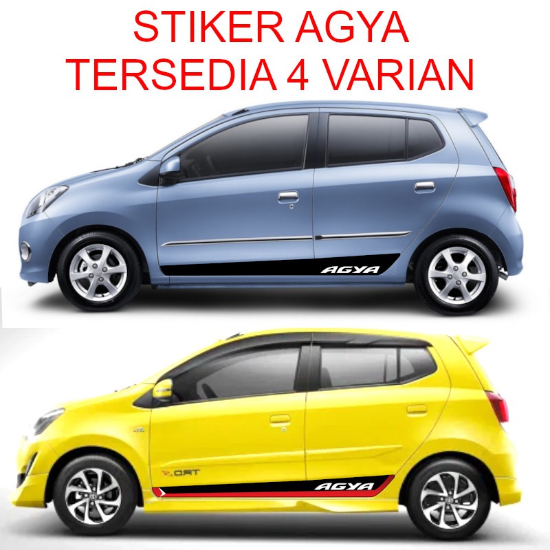 Jual Stiker Agya Variasi TRD Motif 4 Toyota Merah Hitam Putih | Shopee ...