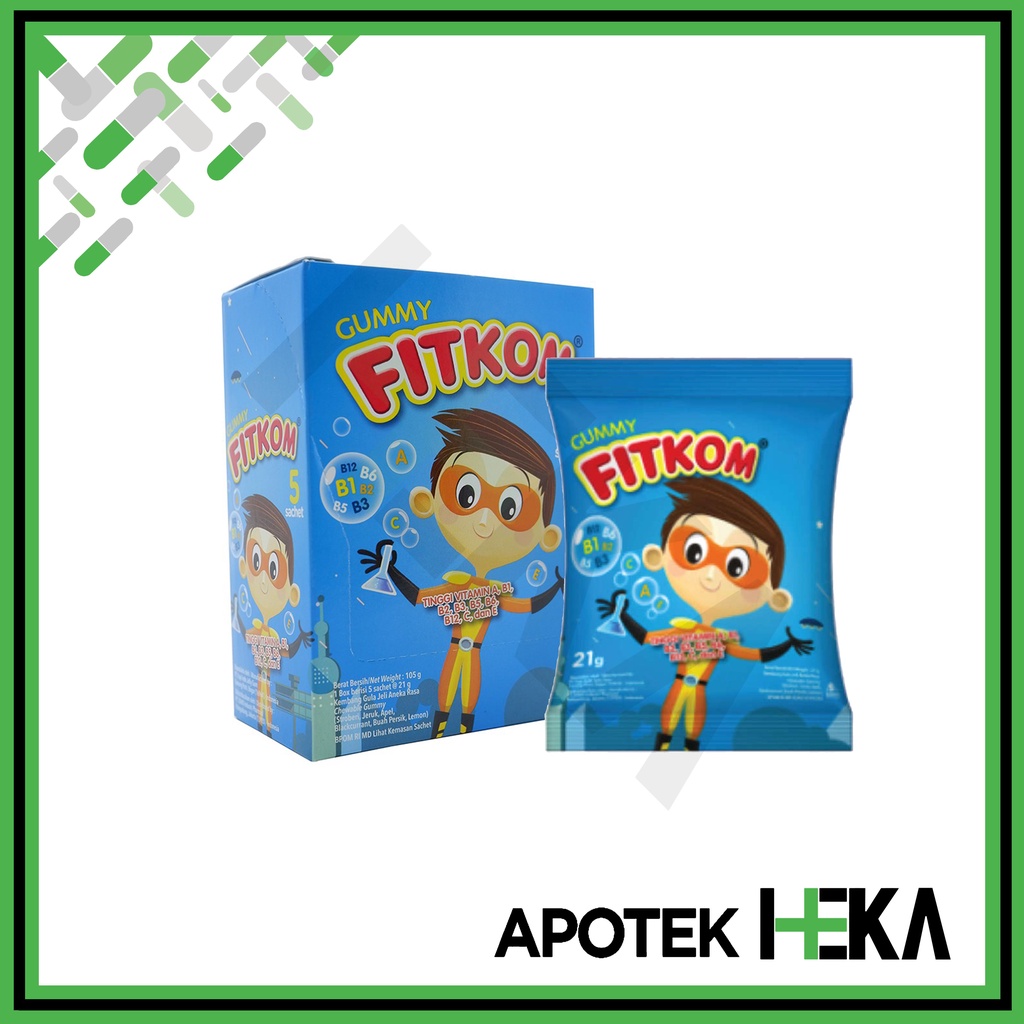 Jual Fitkom Gummy Multivitamin Box Isi 5x Sachet 24 gr Biru (SEMARANG ...