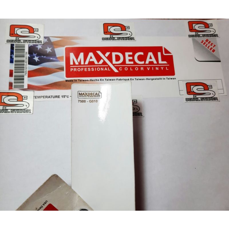 Jual Sticker Skotlet Maxdecal 7500 G010 Max Decal Putih Glossy | Shopee ...