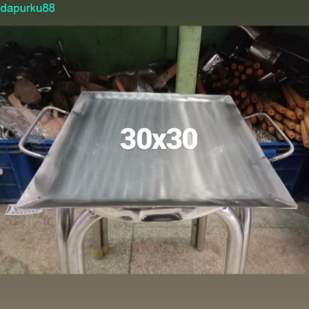 Jual Wajan Plat Besi Persegi / Panggangan Roti Bakar, sosis, Kebab ...