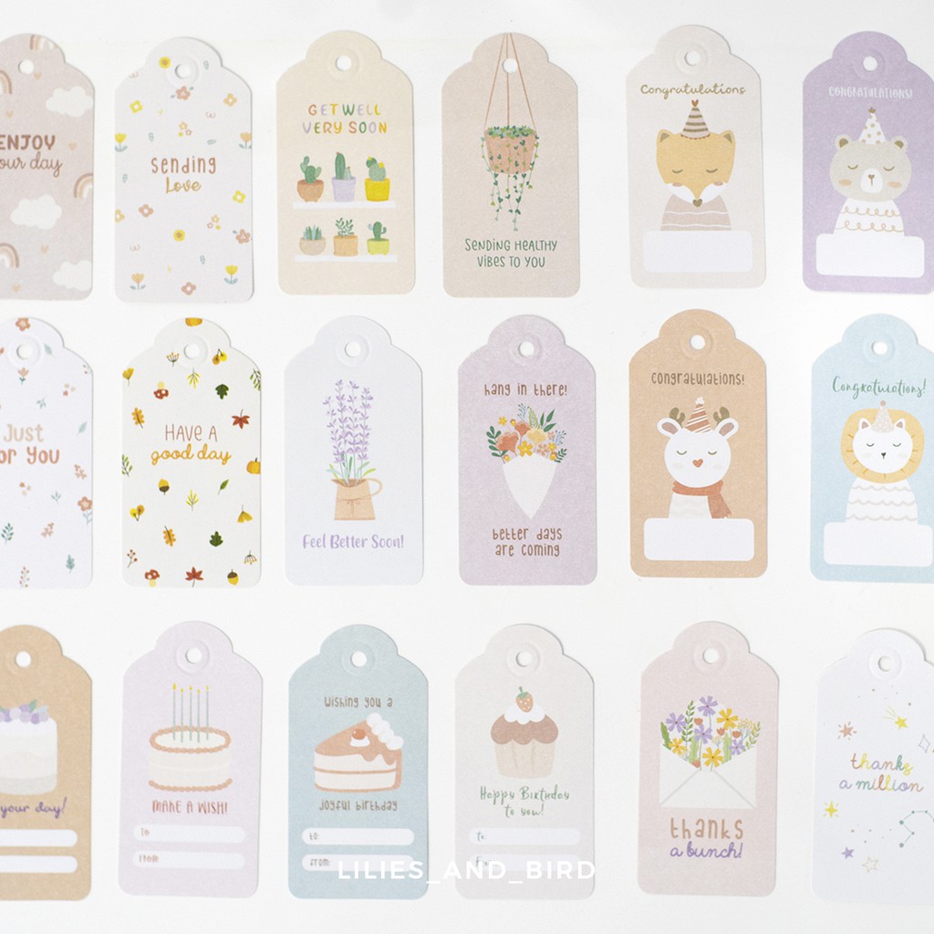 Jual Gift Tag / Hang Tag - Birthday | Congratulations | Thank You | Get ...