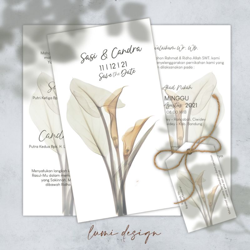 Jual Undangan Pernikahan Rustik Simple dan Elegan | Shopee Indonesia
