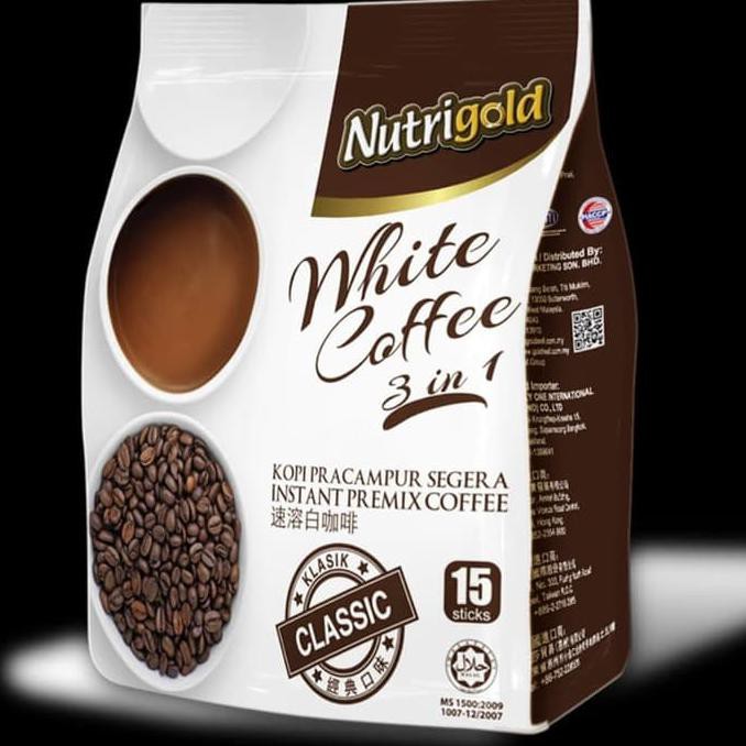 Jual PROMO Kopi Nutrigold White Coffee 3 in 1 Clasic / 15 Sticks sachet | Shopee Indonesia