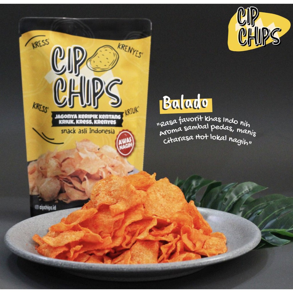 Jual CIPCHIPS SNACK CEMILAN VIRAL CHIPS KERIPIK KENTANG ASLI RASA ...