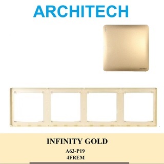 Jual Architech Infinity A63-P19 Gold FRAME / BINGKAI Stop Kontak / SAKLAR | Shopee Indonesia