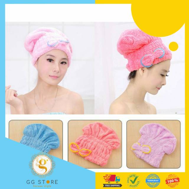Jual E089 TURBAN HANDUK PENGERING RAMBUT BAHAN MICROFIBER | Shopee ...