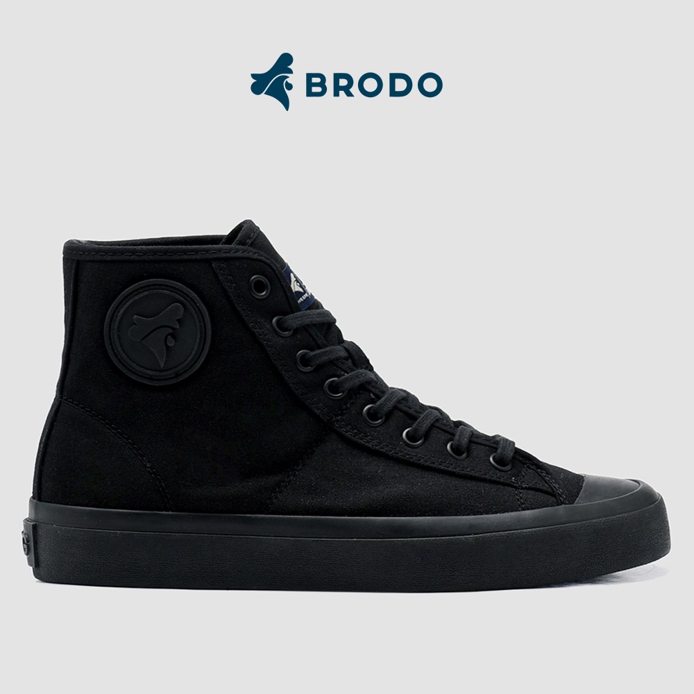 Jual BRODO - Sneakers Vantage V2 Hi All Black | Shopee Indonesia