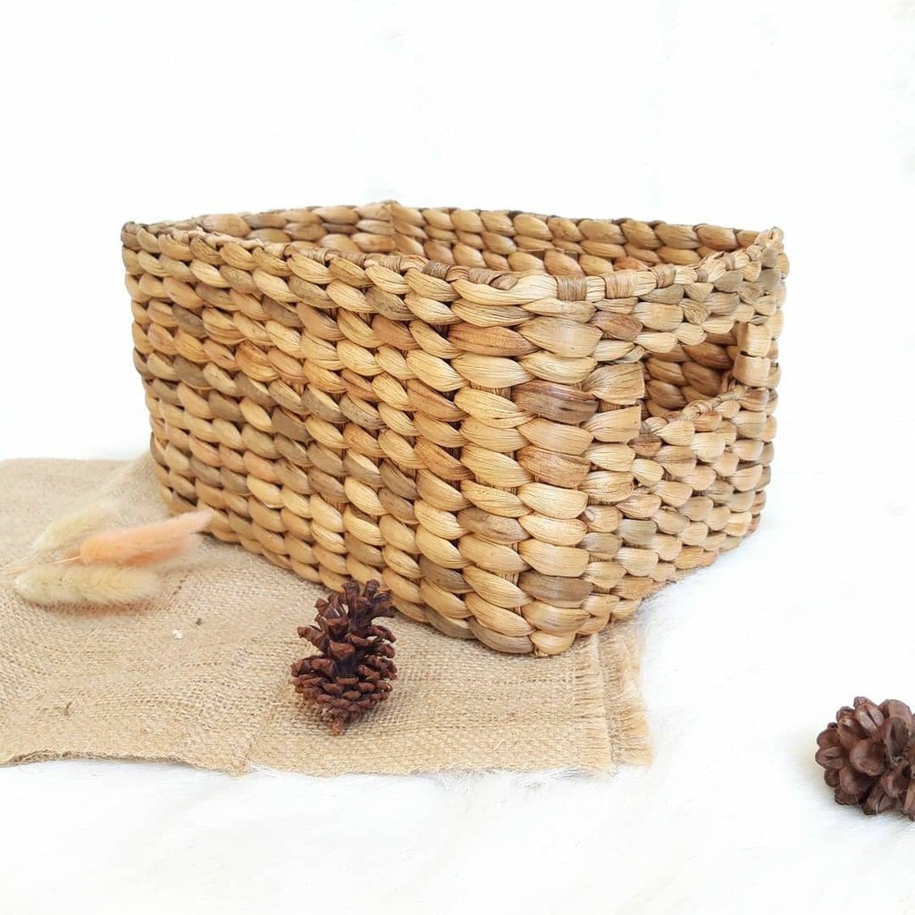 Jual Keranjang Anyaman / Box Anyaman / Kerajinan Eceng Gondok | Shopee ...