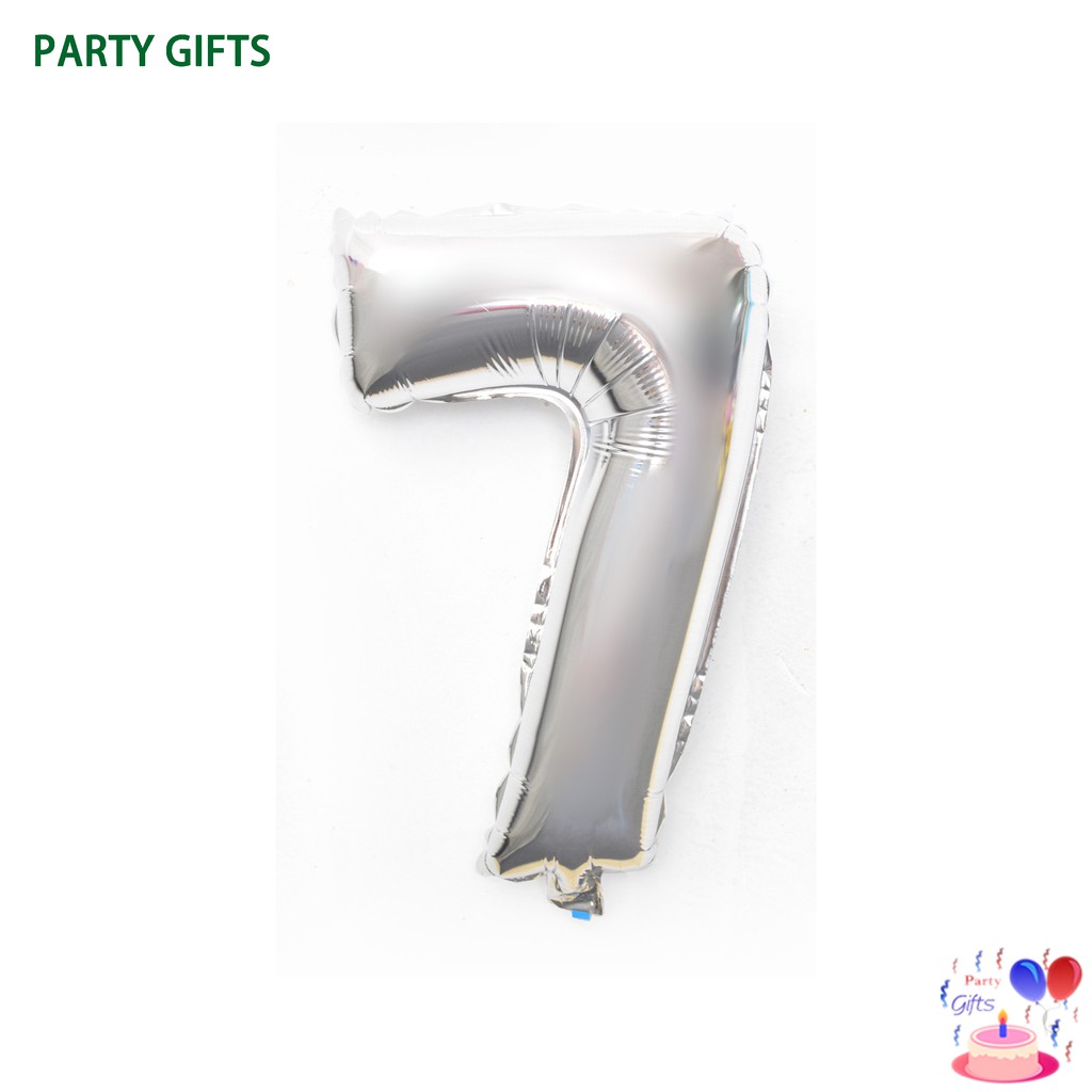 Jual Balon Foil Huruf Silver 16 Inch 40cm A-Z Balon Foil Angka 0-9 ...
