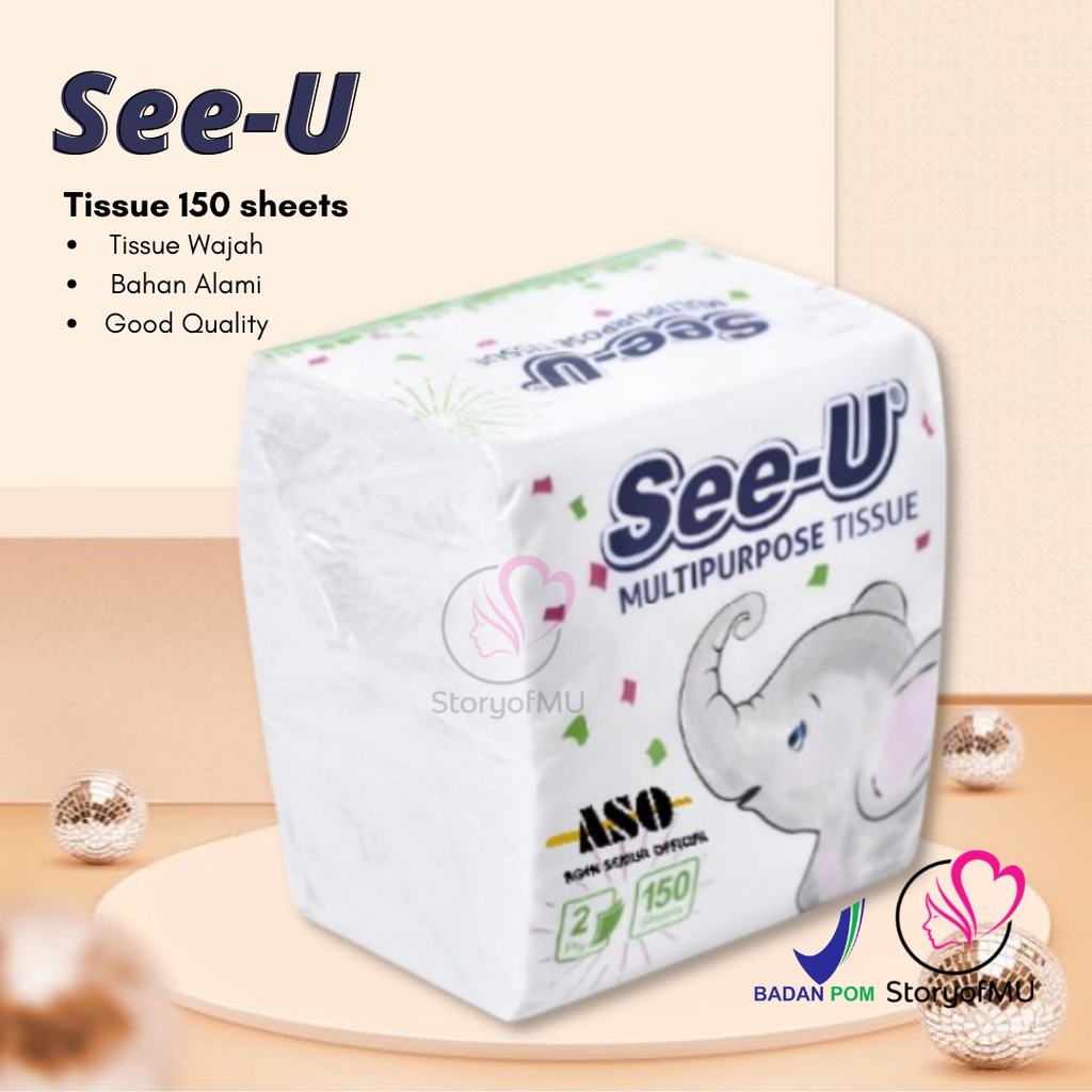 Jual SEE-U Multipurpose Tissue 150 Sheets | 150s - Tisu Wajah Serbaguna ...