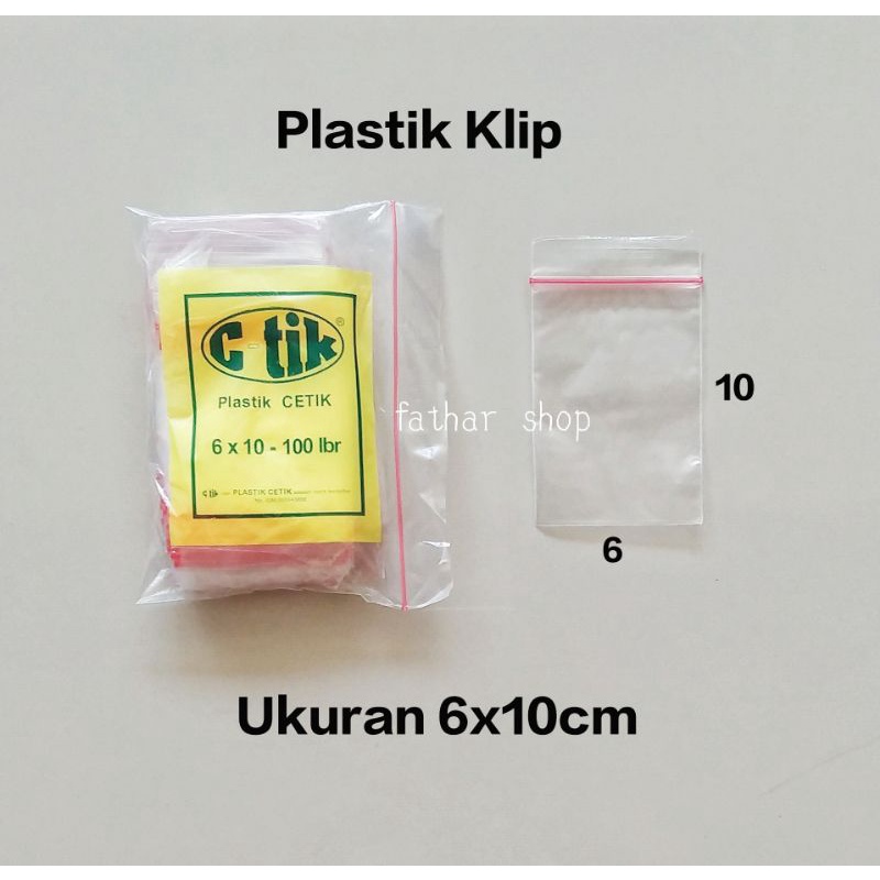 Jual Plastik klip cetik ukuran 6x10cm isi 100lembar | Shopee Indonesia