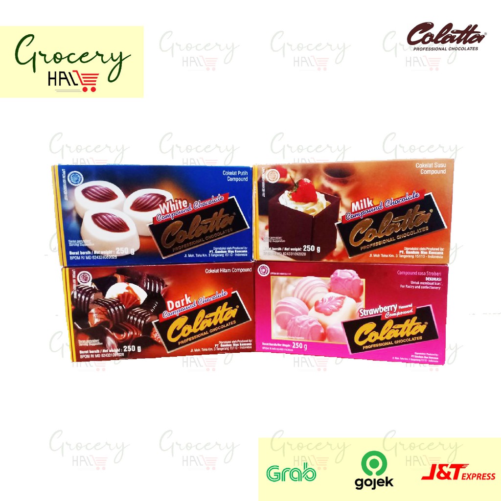 Jual COLATTA CHOCOLATE COMPOUND 250 GRAM ( DARK CHOCO, MILK, WHITE ...