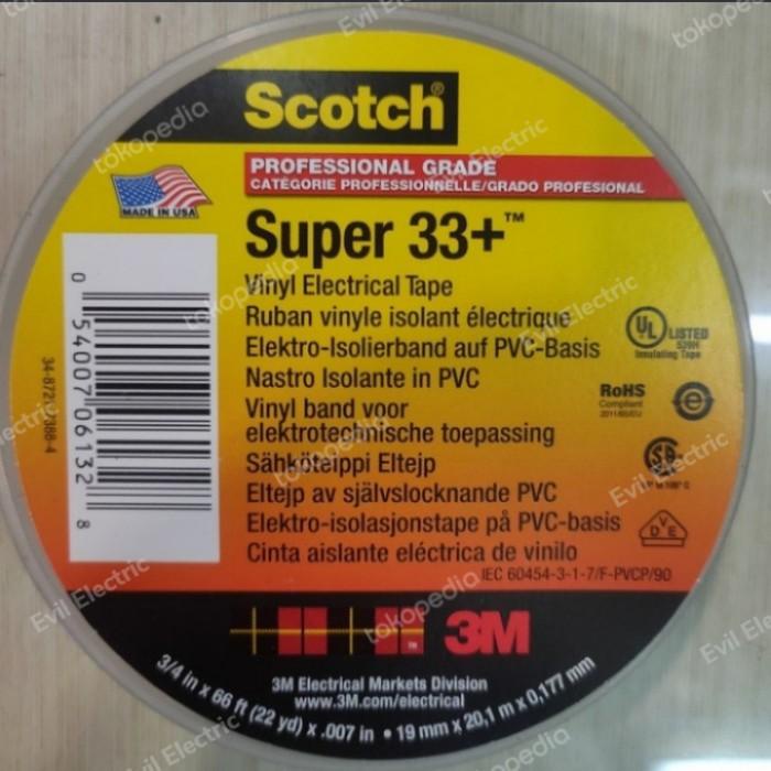 Jual 3M Scotch Super 33+ Super Vinyl Electrical Tape Isolasi Listrik 3m | Shopee Indonesia