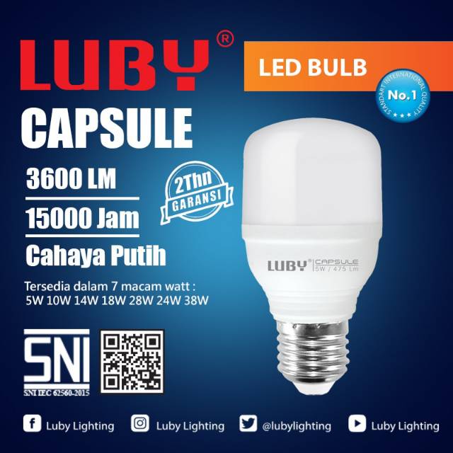 Jual lampu led capsule luby 18watt | Shopee Indonesia