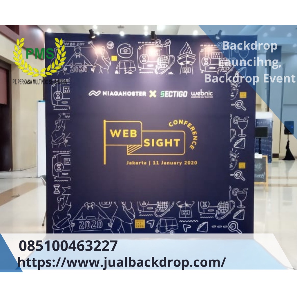 Jual Backdrop portable backdrop seminar backdrop launching backdrop ...