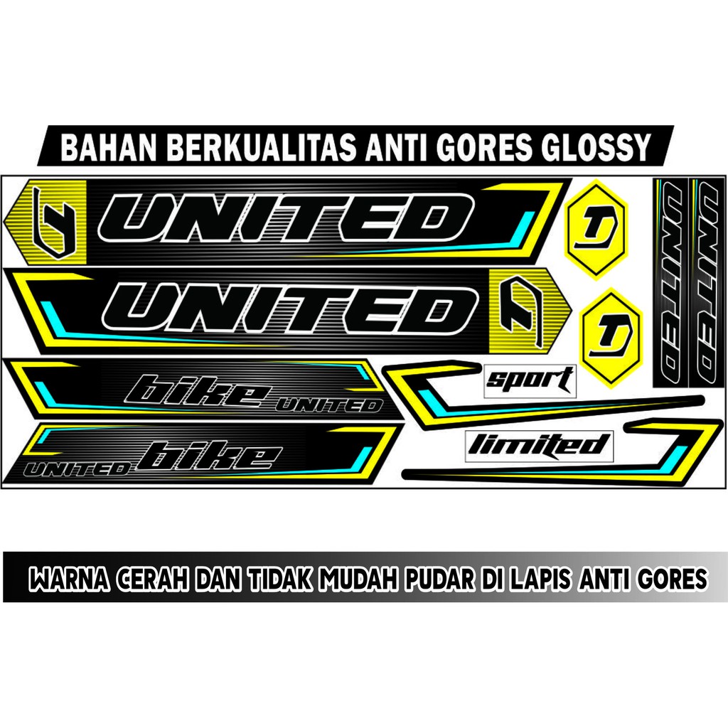 Jual STIKER VARIASI STRIPING POLET SET STIKER UNITED SEPEDA BIKE ...