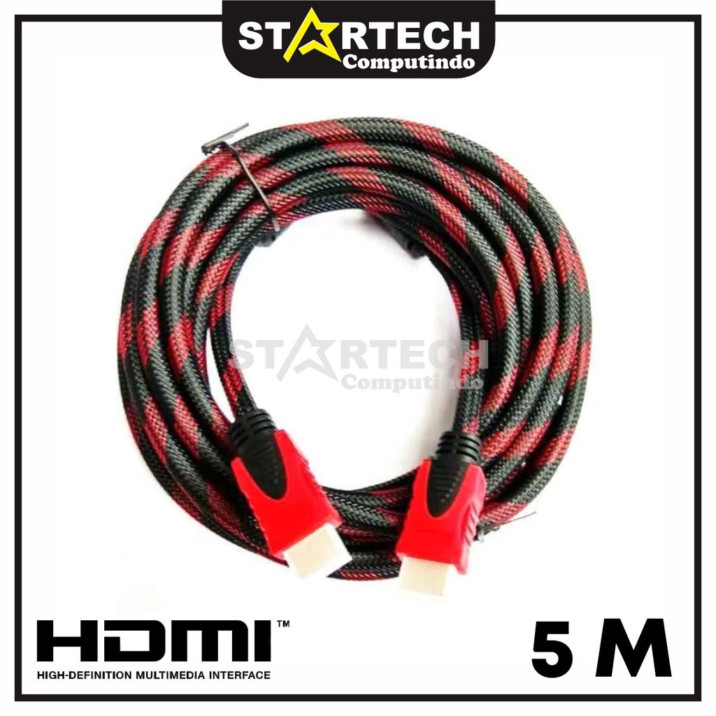 Jual Kabel HDMI Jaring Merk M-Tech - 5 Meter | Shopee Indonesia