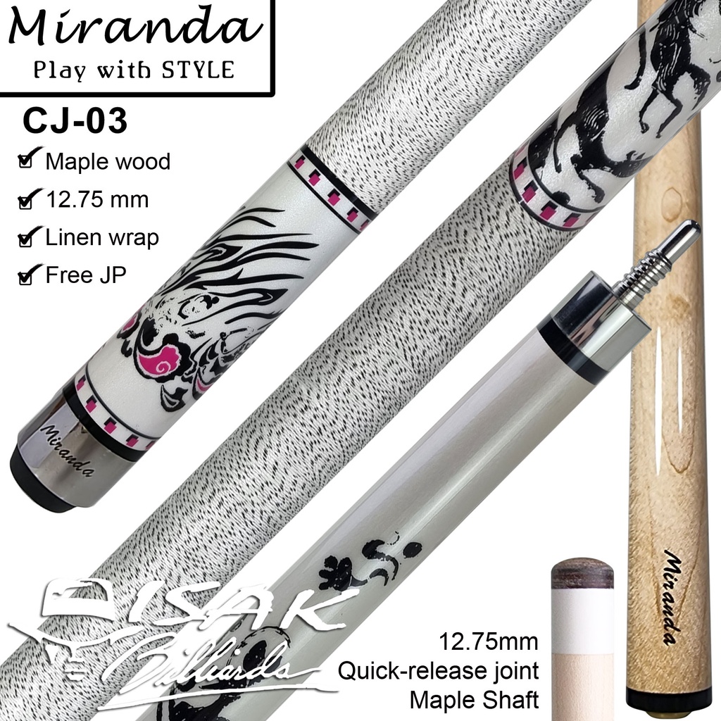 Jual Miranda CJ-03 Pool Cue - 12.75mm Maple Billiard Stick Stik Biliar | Shopee Indonesia