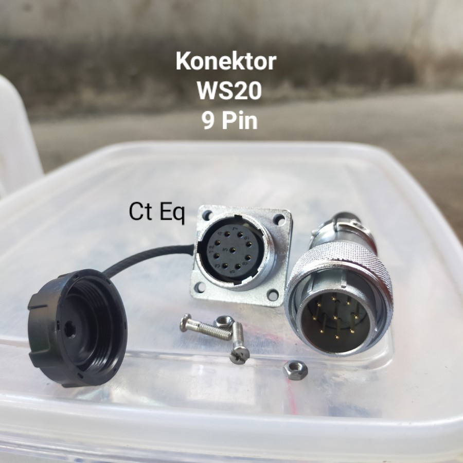 Jual Connector WS20 9 Pin Plug dan Socket Kabel Panel Mount konektor 9 pin | Shopee Indonesia