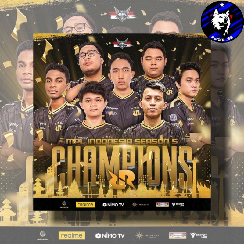 Jual (PROMO HARI INI) POSTER EDISI CHAMPIONS EVOS RRQ ALTER EGO ONIC ...