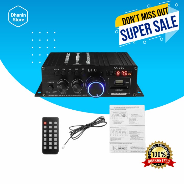 Jual Power Amplifier Ampli Amplifer Mini Bluetooth Mobil Class D Hifi ...