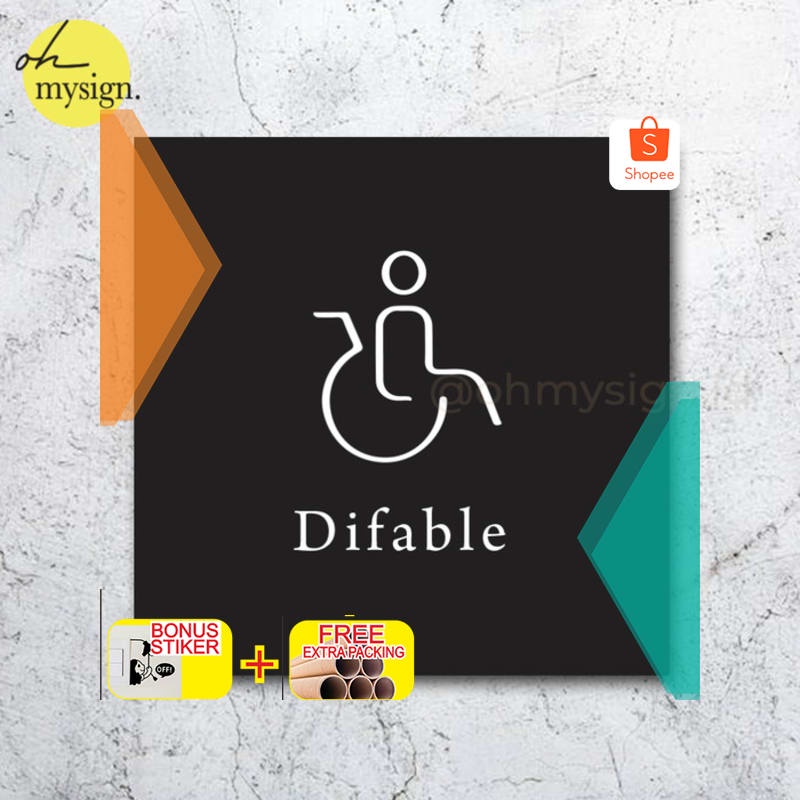 Jual Murah Sign Toilet Difabel sign Akrilik | Acrylic Sign Modern ...