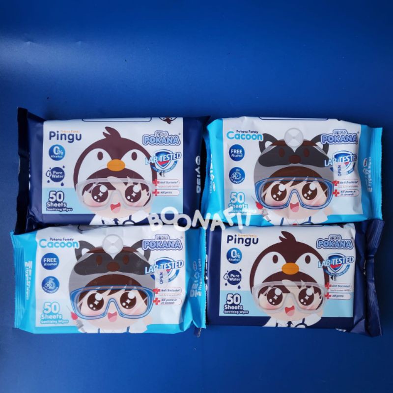 Jual Pokana Tissue Basah Anti Bakteri Wipes 50 Sheet | Non Fragrance ...