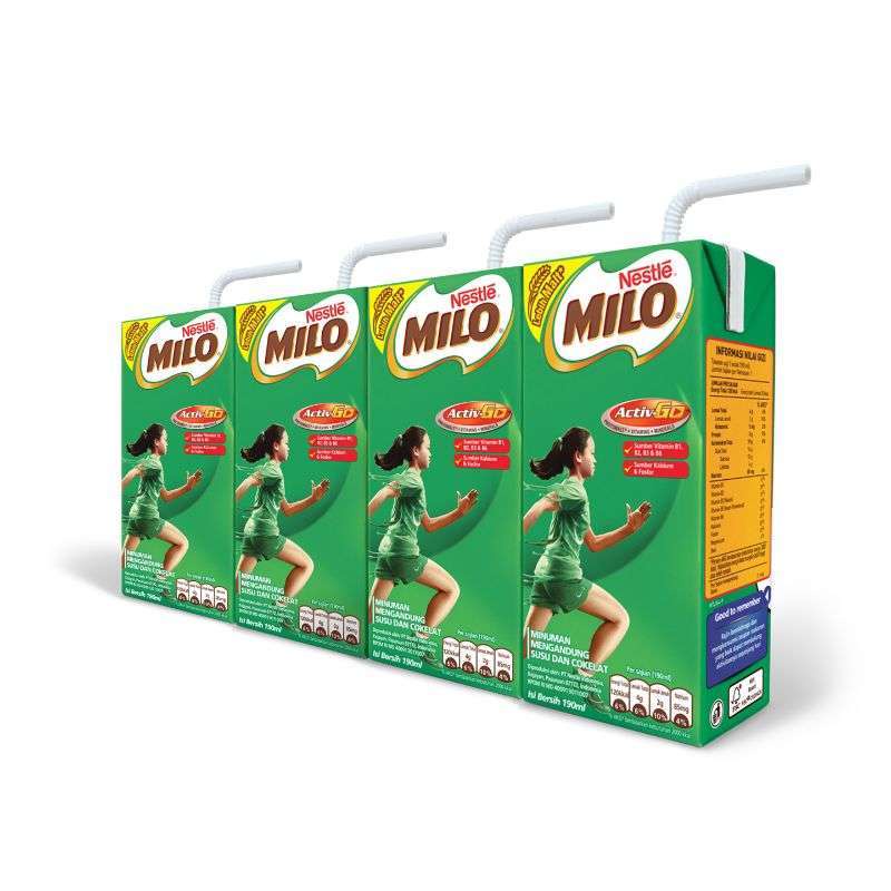 Jual Milo UHT Active Go 180ml x 4 ( Harga 4pcs ) | Shopee Indonesia