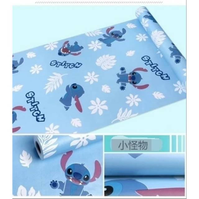 Jual Wallpaper Sticker Dinding Biru Karakter Stitch | Shopee Indonesia