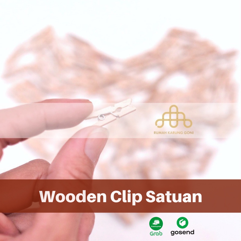 Jual Wooden Clip Satuan Jepitan Polaroid Klip Kayu Gantungan Foto ...