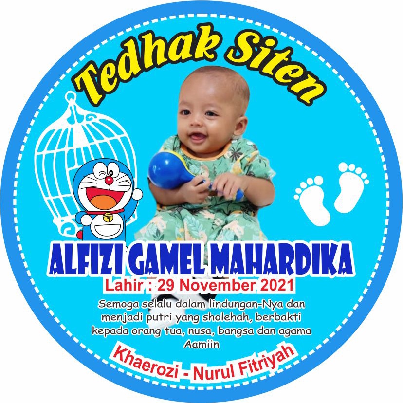 Jual TEDHAK SITEN STIKER DUNDUNAN TEDAK SITEN GAMBAR CUSTOM | Shopee ...