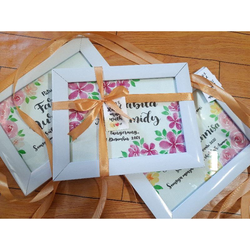Jual CUSTOM FRAME LUKIS/BINGKAI NAMA UKURAN 4R/A6 (10X15 CM) | Shopee ...
