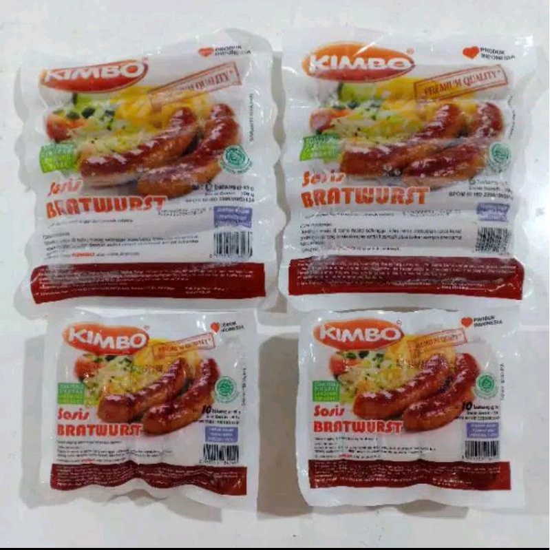Jual Kimbo Sosis Sapi Bratwurst Mini /Jumbo Ori 10S/6S 500gr | Shopee ...