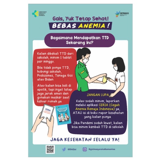Jual Poster Cara Mendapatkan Tablet Tambah Darah | Shopee Indonesia