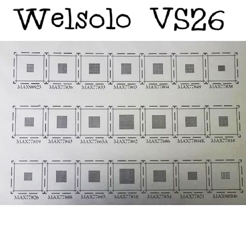 Jual Welsolo VS26 21in1 Cetakan Universal Plat IC Power Supply MAX98925 MAX77836 MAX77833 ...