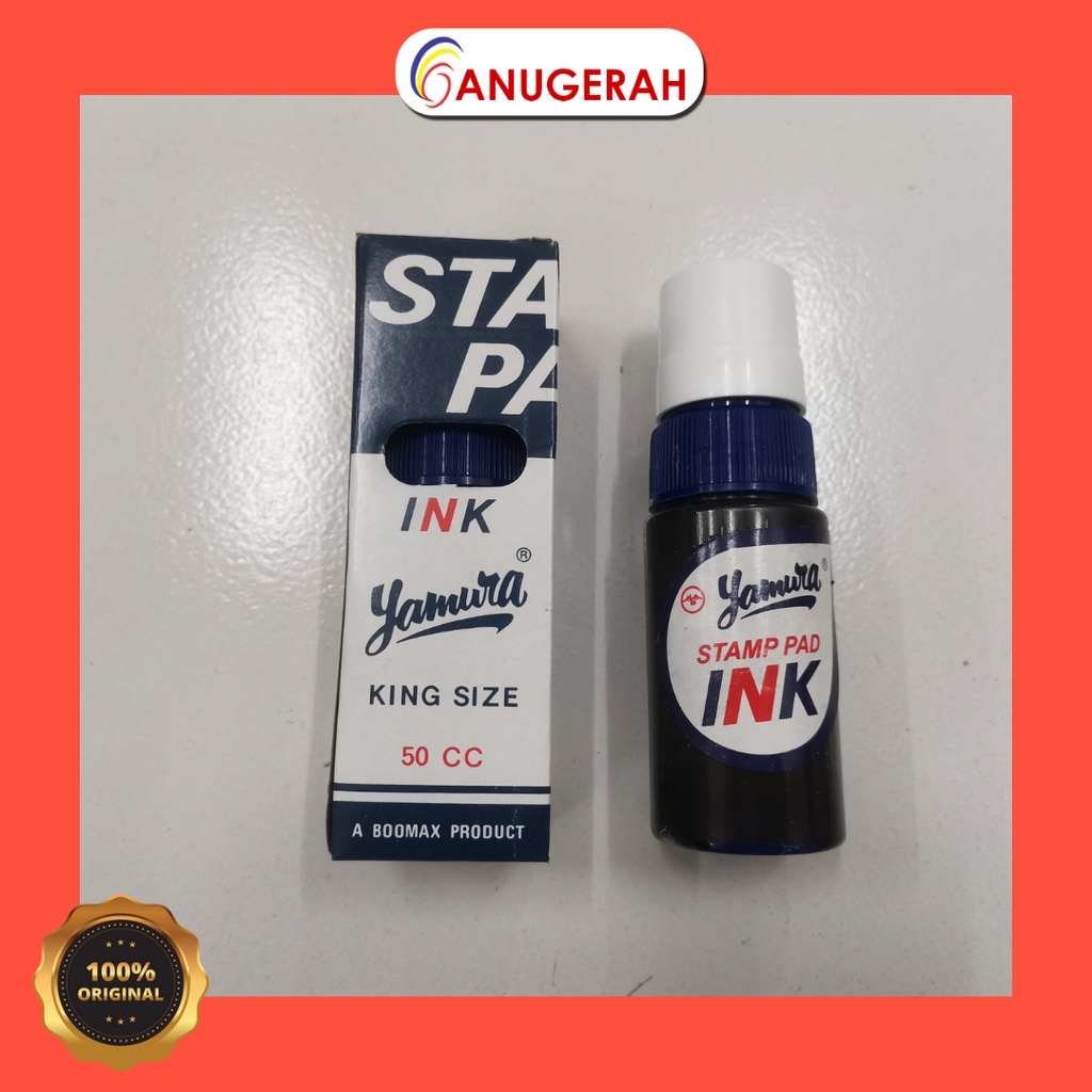 Jual YAMURA BIRU TINTA STAMP 50CC TINTA GABUS | Shopee Indonesia