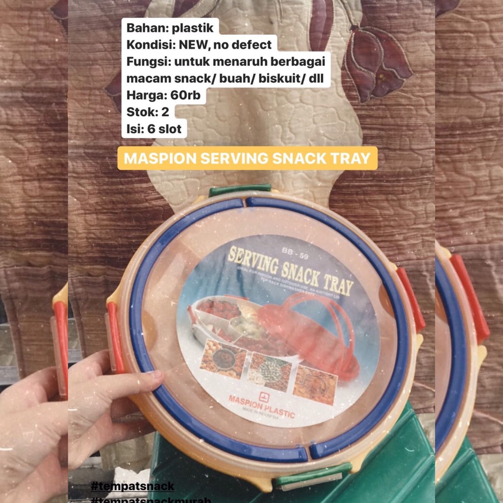 Jual SERVING SNACK TRAY/ WADAH SAJI MAKANAN RINGAN/ WADAH SAJI SNACK ...