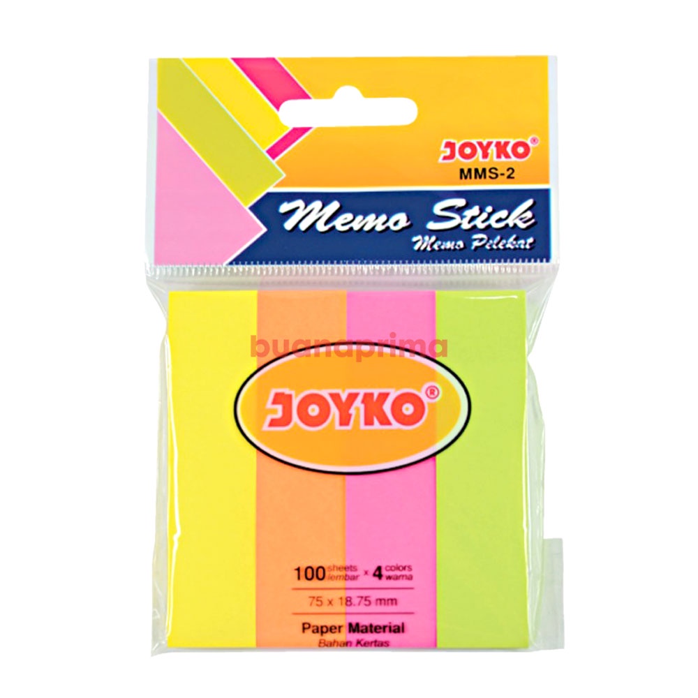 Jual Sticky Notes Joyko MMS-2 4 Warna Post Stick Note It Memo Tempelan ...