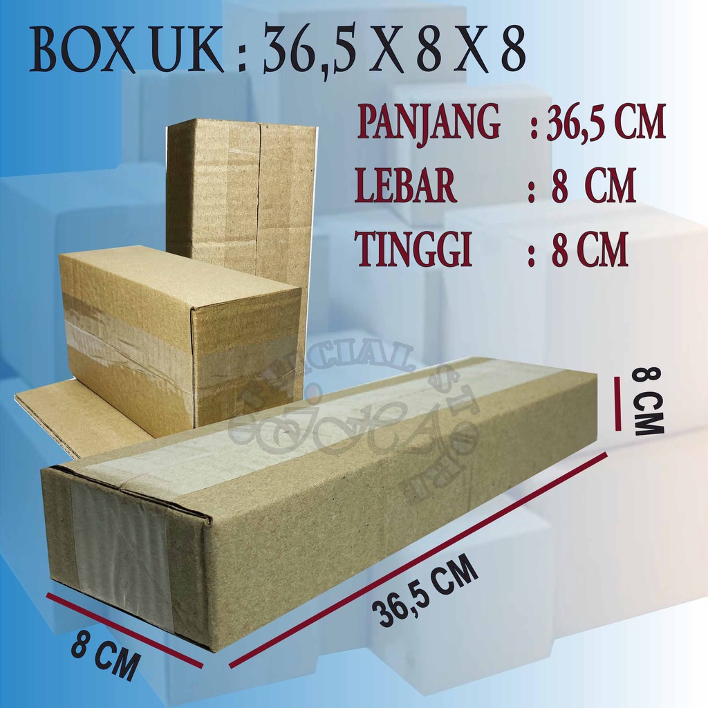 Jual box packing uk. 36,5X8X8 cm kerdus karton packing online murah ...