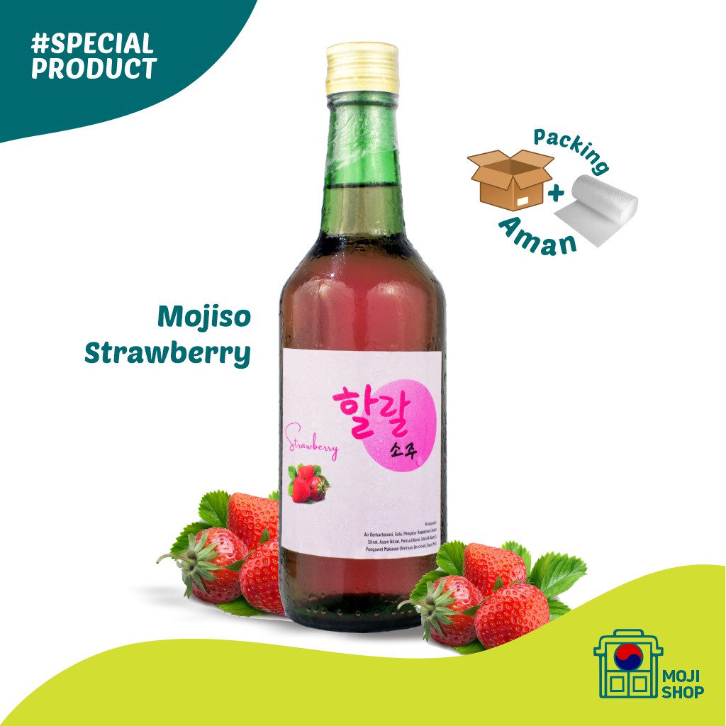 Jual SOJU HALAL MOJISO RASA STRAWBERRY MOCKTAIL ( HALAL & NON ALCOHOL ...