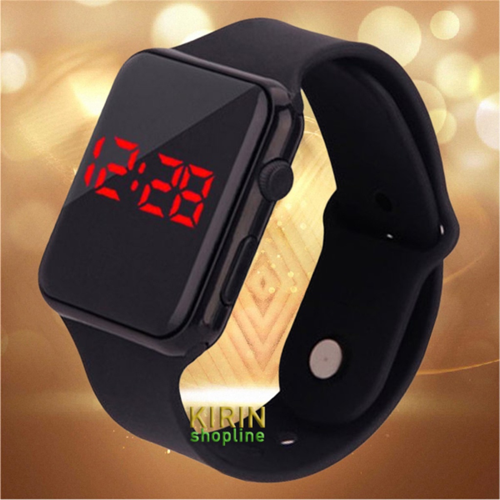 Jual JAM TAGAN LED DIGITAL KEREN TERBARU EDISI BLACK STRAP ELEKTRIK ...