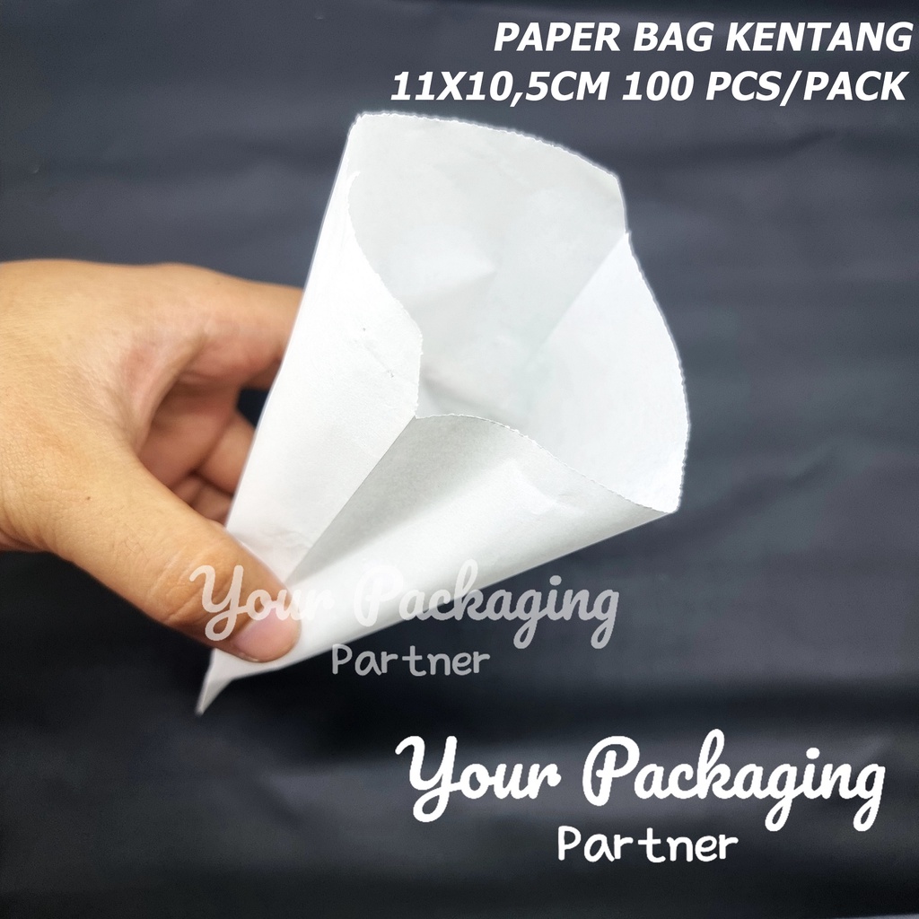 Jual (Isi 100) Paper Bag Kecil Kentang Grade Kantong Kertas 11cmx10,5cm ...
