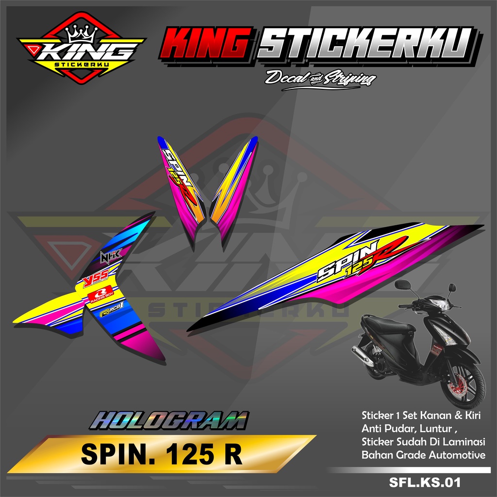 Jual Sticker Striping Variasi Suzuki Spin 125 R - Stiker Striping Motor ...