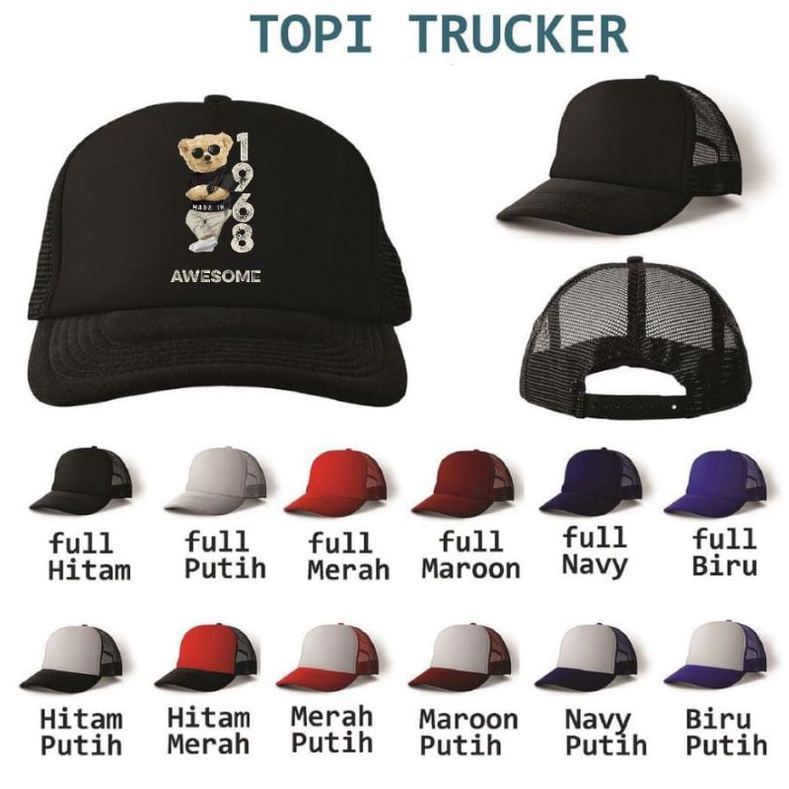 Jual TOPI ANAK TRUCKER SABLON DTF SERIES PANDA | Shopee Indonesia