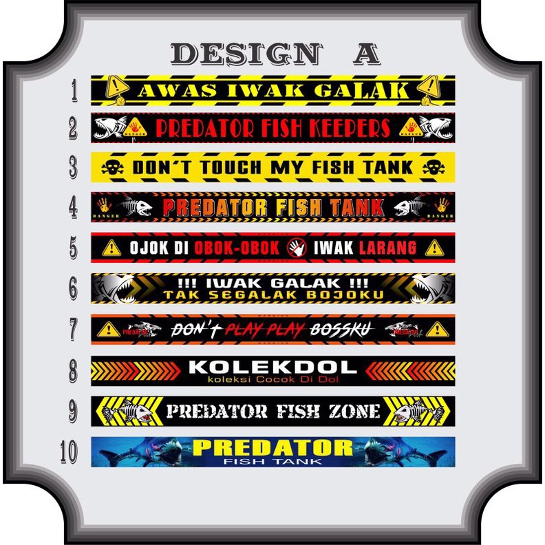 Jual Sticker untuk Akuarium Predator Fish | Shopee Indonesia