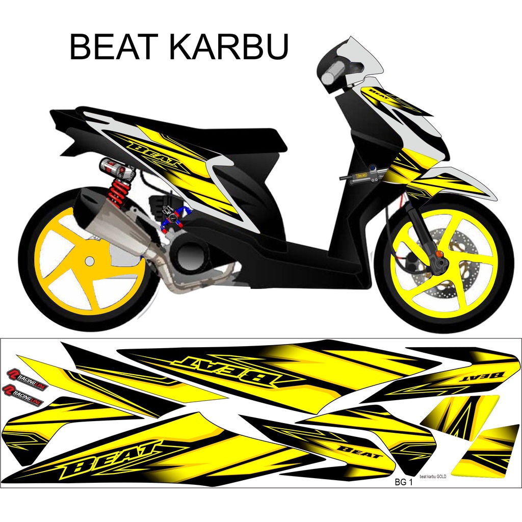 Jual STRIPING HONDA BEAT KARBU VARIASI RACING SANGAT COCOK BUAT MOROT ...