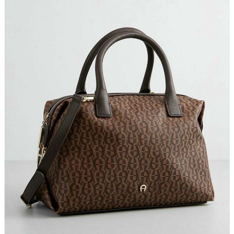 Jual Tas Aigner ilona fango Braun satchel | Shopee Indonesia